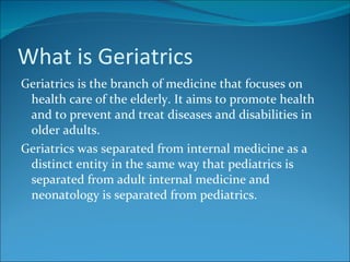 Geriatric pt | PPT