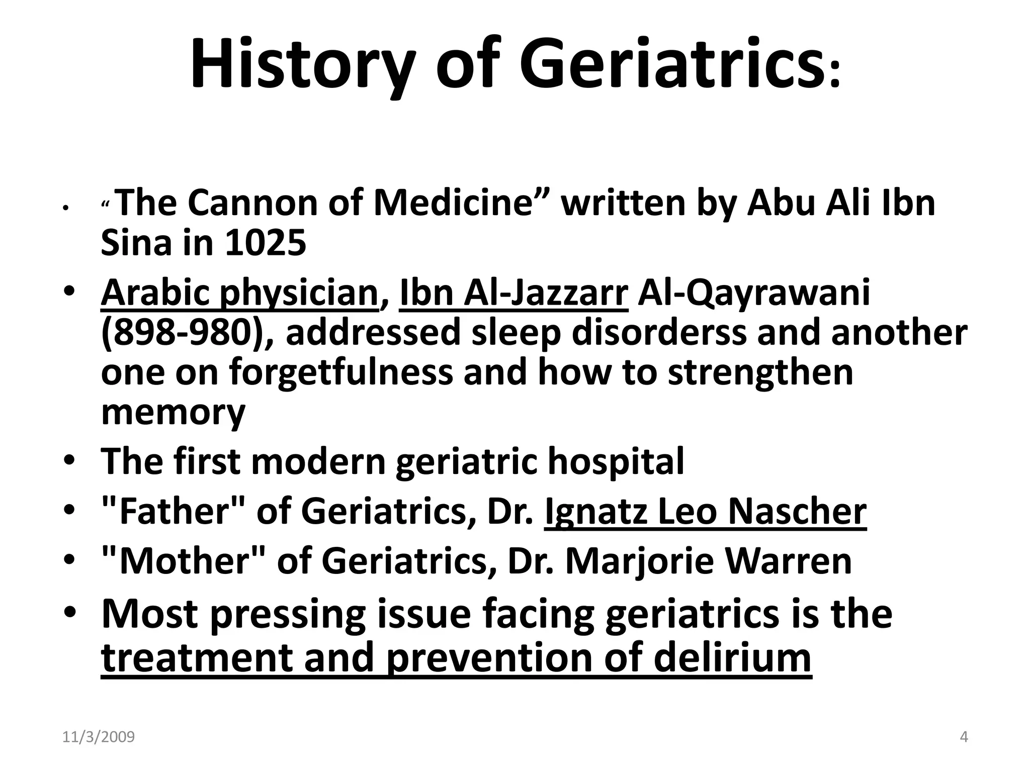 Geriatrics | PDF