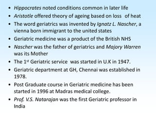 Presentation on geriatric medicine and management | PPTX