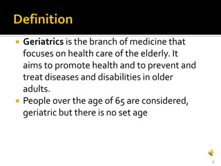 Geriatrics | PDF
