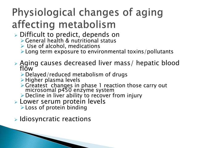 Geriatrics pharmacology | PPTX | Pharmaceutical Drugs | Medical Health