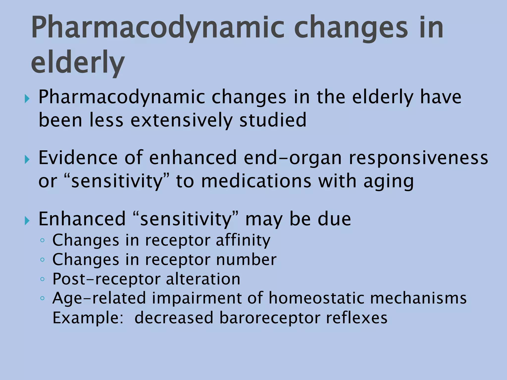 Geriatrics pharmacology (prescribing medicines for the elderly) | PPT