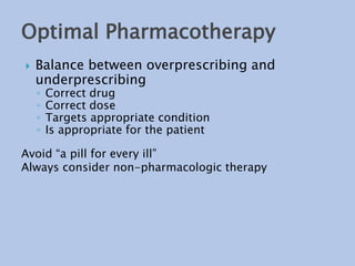 Geriatrics pharmacology (prescribing medicines for the elderly) | PPTX