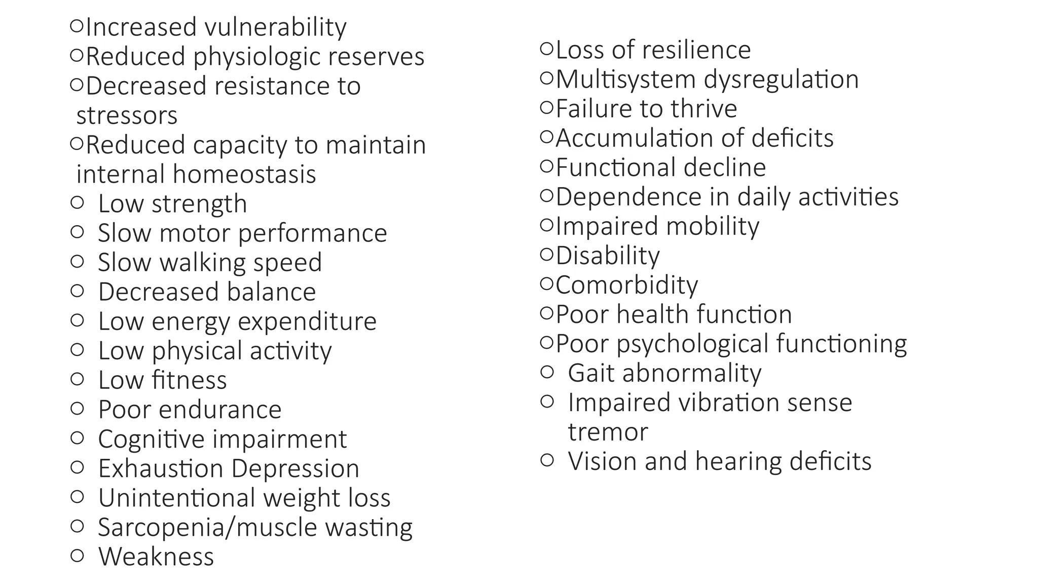 Geriatric Syndrome diagnosis and management | PPT