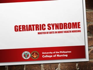 Geriatric Syndrome | PDF