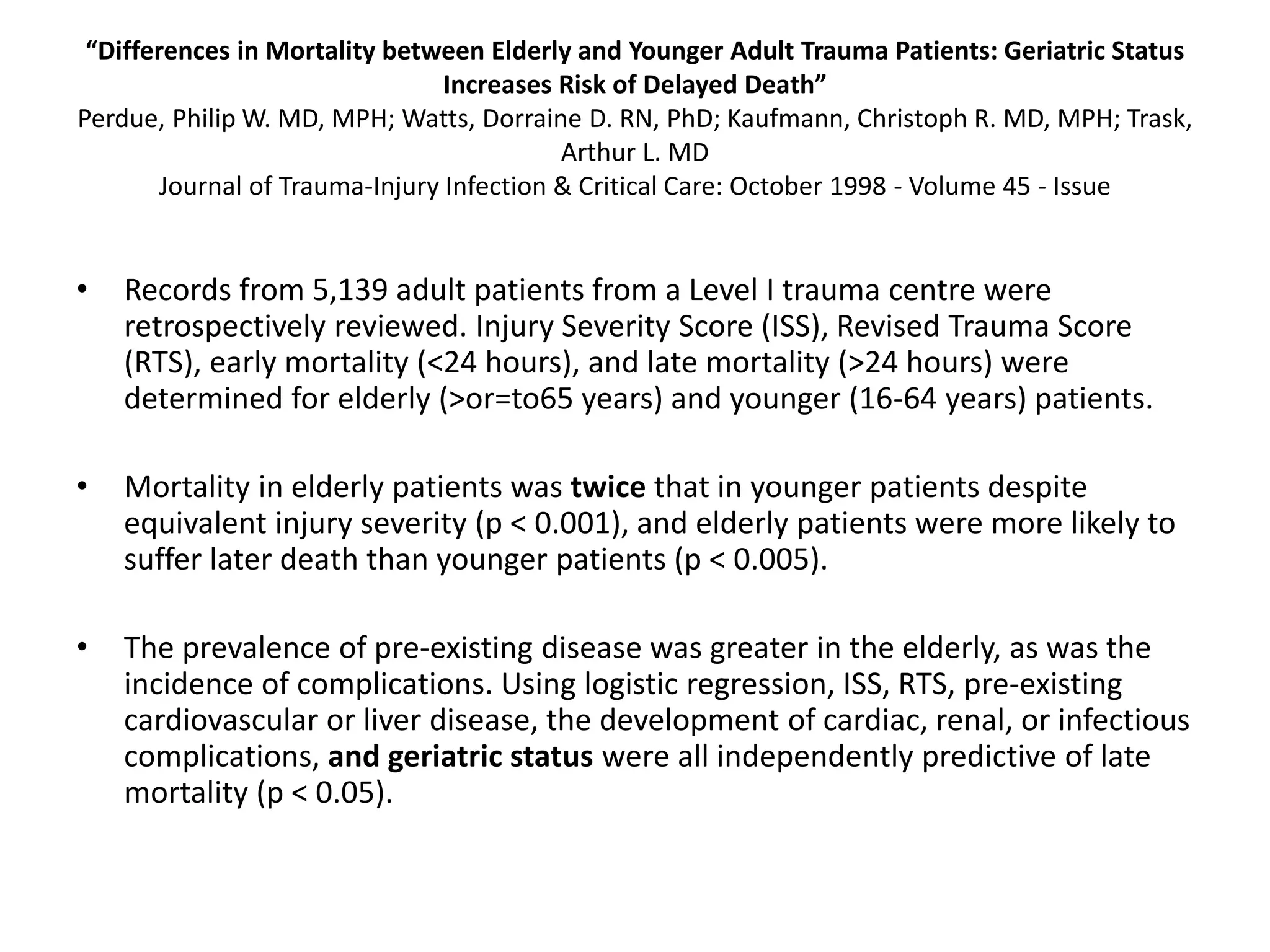 Geriatric trauma | PPTX