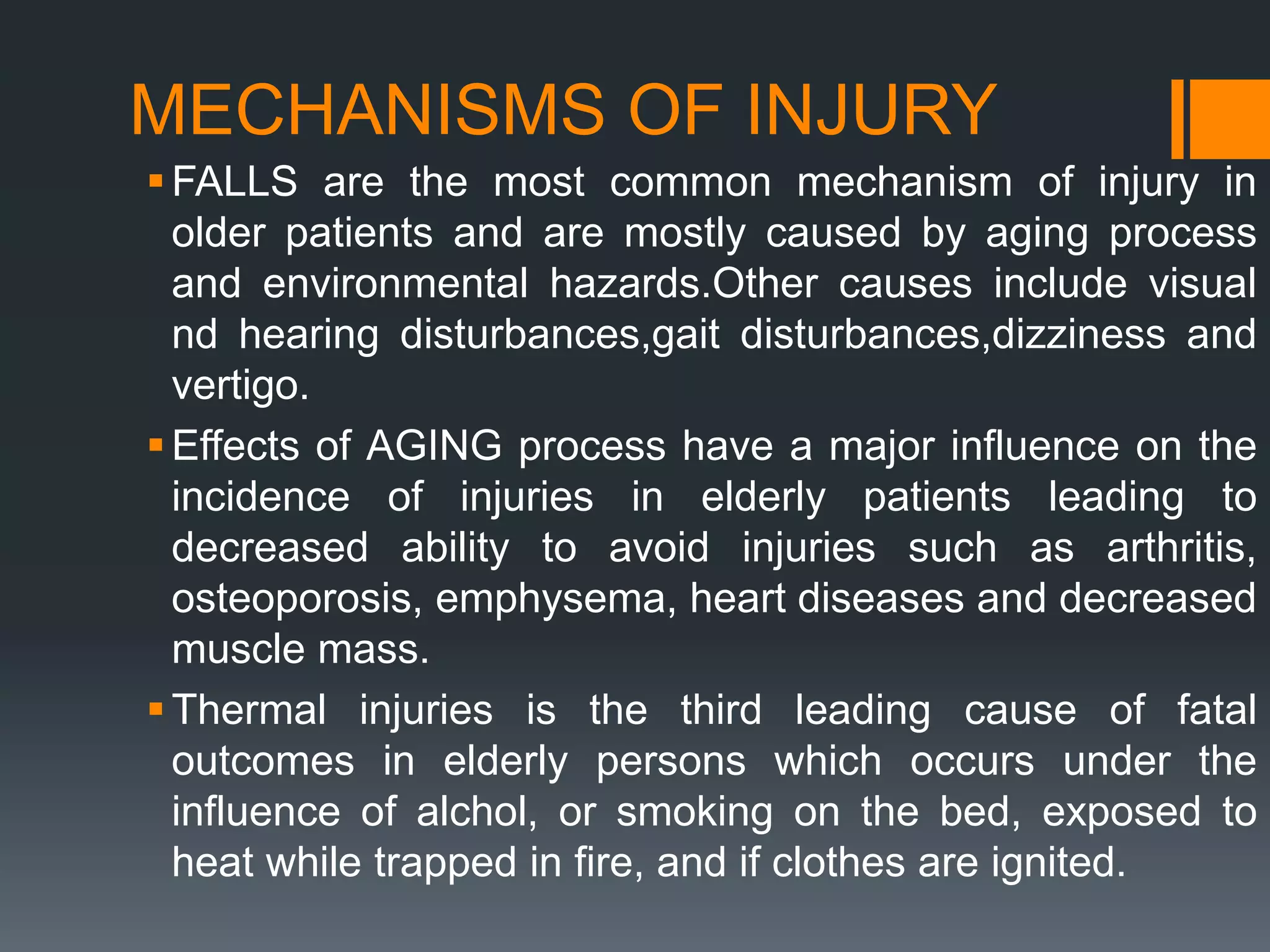 Geriatric trauma | PPTX | Death, Injury, or Military Conflict ...