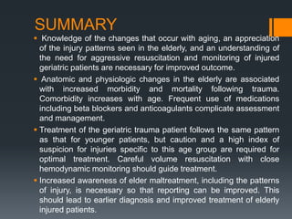 Geriatric trauma | PPTX | Death, Injury, or Military Conflict ...