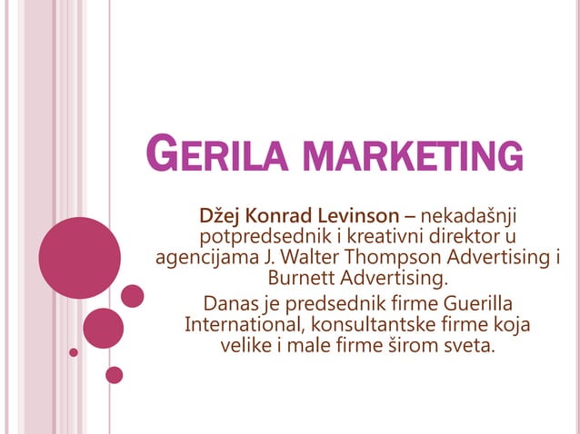 Gerila marketing | PPT