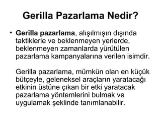 Gerilla pazarlama | PPT