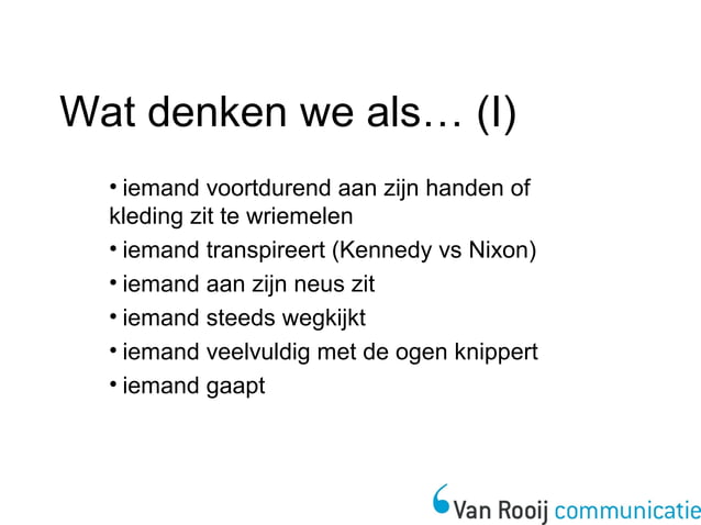Gerlach instituut; jaar 1, les 5; non verbale communicatie.ppt