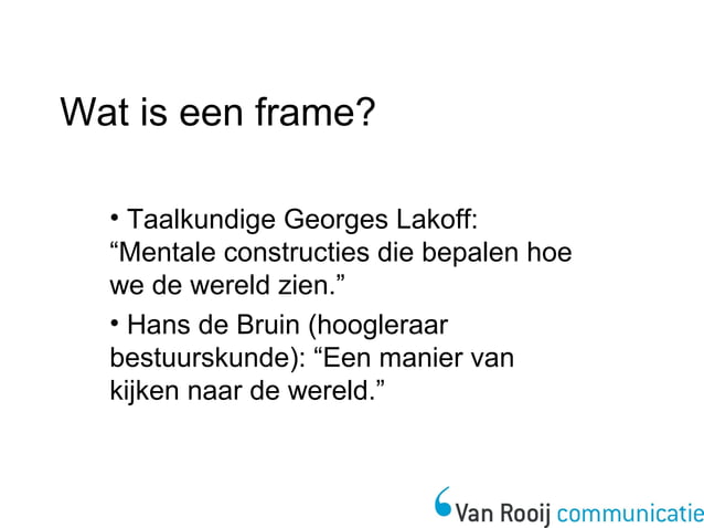 Gerlach instituut, jaar 2, les 2 framing | PPT