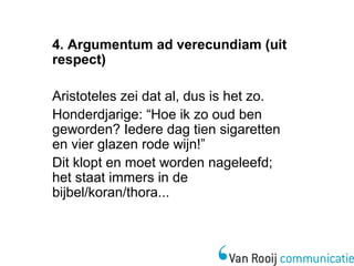 Gerlach instituut; jaar 2, les 5 argumenteren | PPT