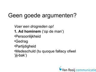 Gerlach instituut; jaar 2, les 5 argumenteren | PPT