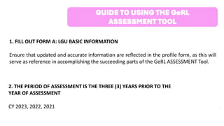 Gender-Responsive Assessment Responsive Local Government Unit Tool | PDF