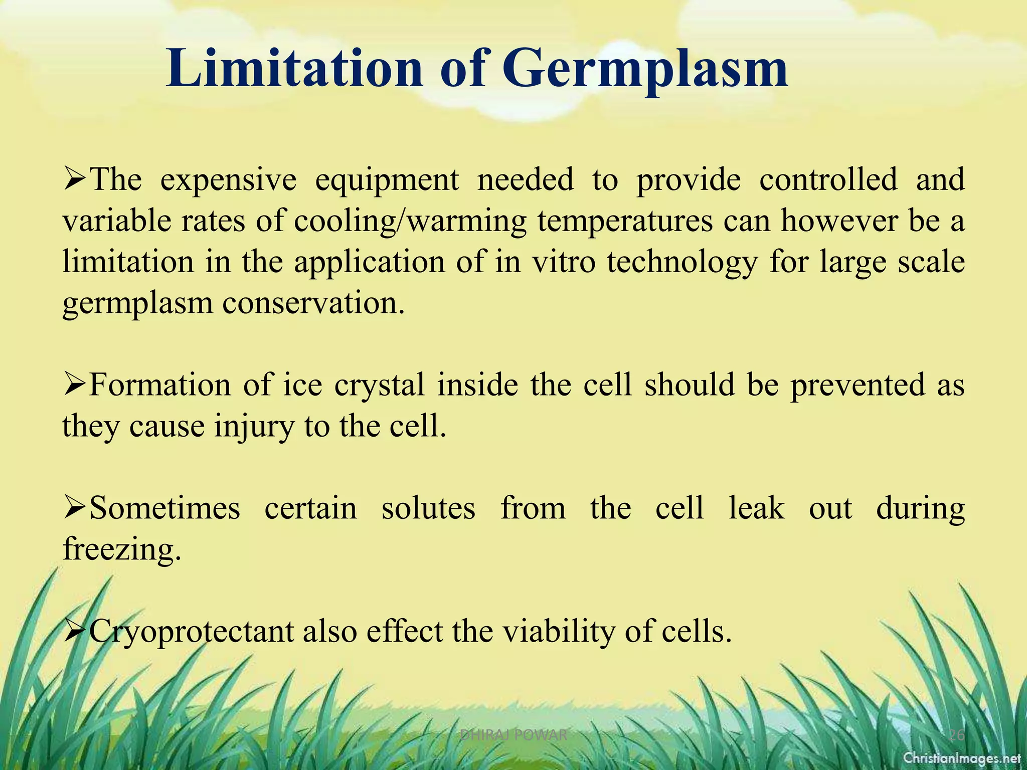 Germ plasm conservation | PPTX