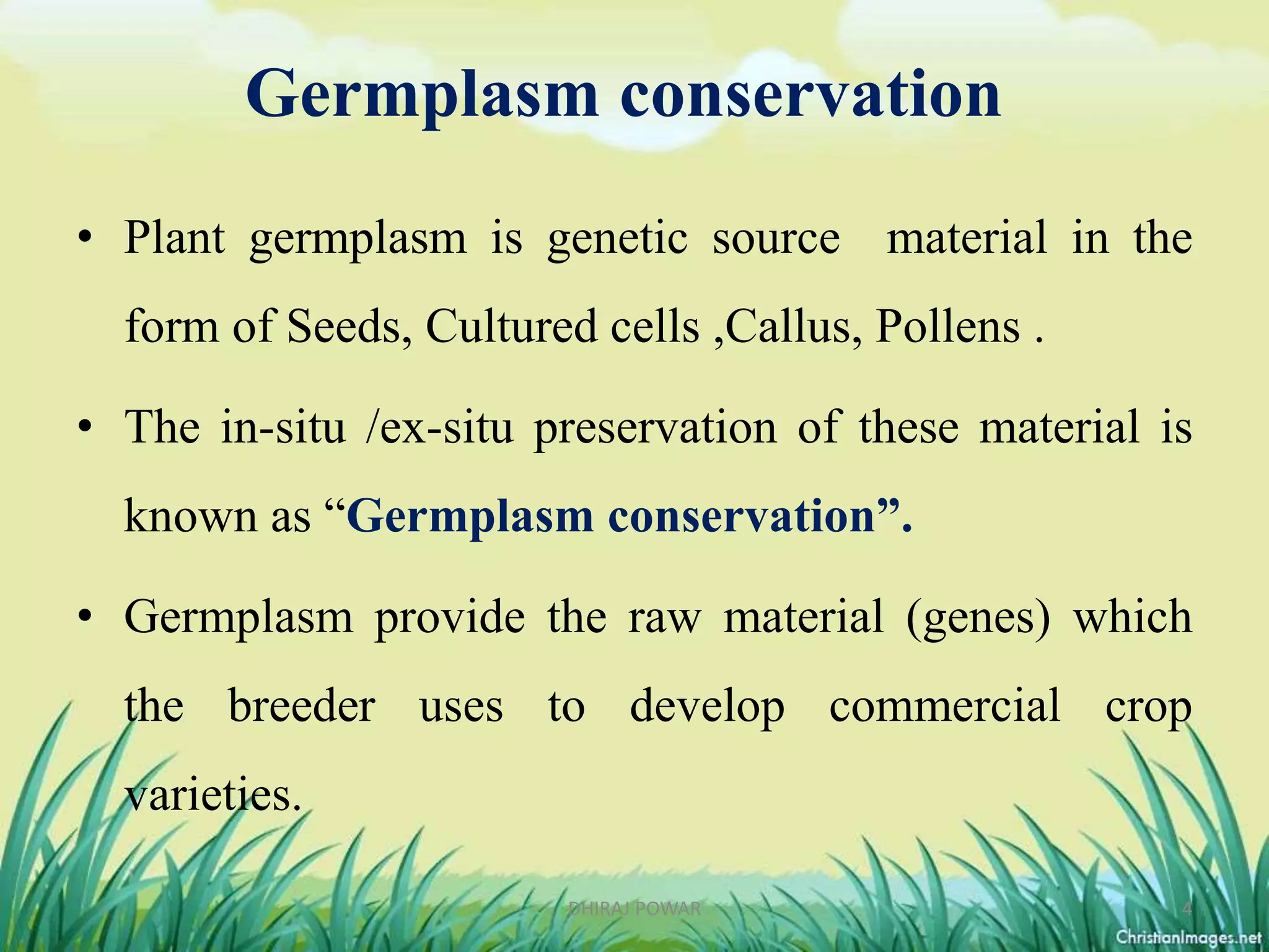 Germ plasm conservation | PPTX
