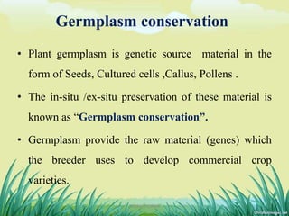 Germ plasm conservation | PPTX