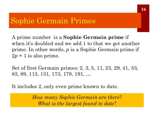 Sophie Germain Equation