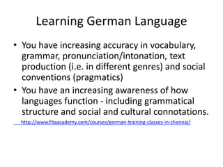 Importance of learning German | PPTX