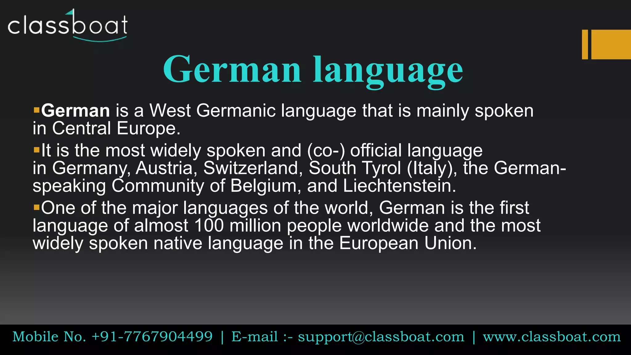 German Classes in Mumbai | PPT