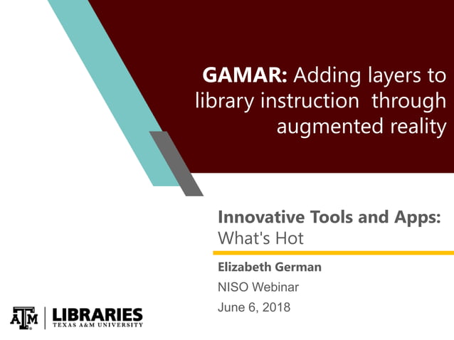 German GAMAR: Adding layers to library instruction through augmented ...