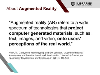 German GAMAR: Adding layers to library instruction through augmented reality | PPT