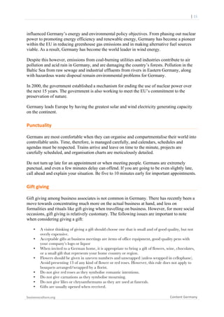 German business culture guide - Learn about Germany | PDF