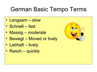 German & French Tempo Terms | PPT
