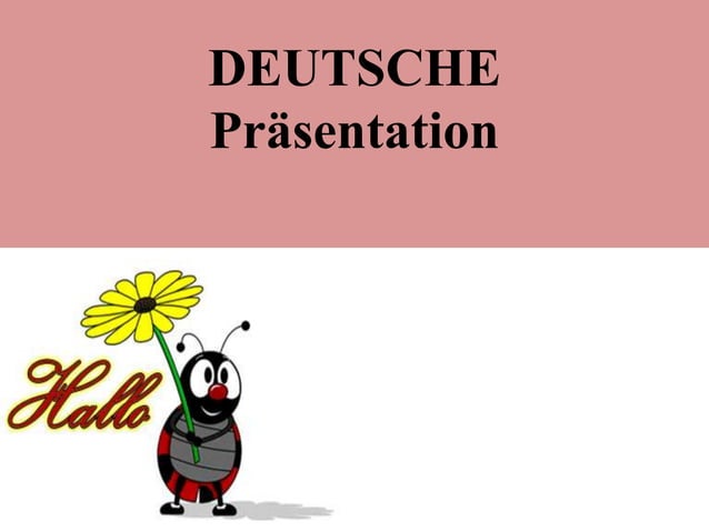 German class room articles and furniture | PPT