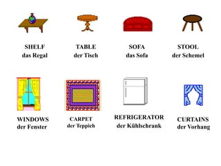 German class room articles and furniture | PPTX