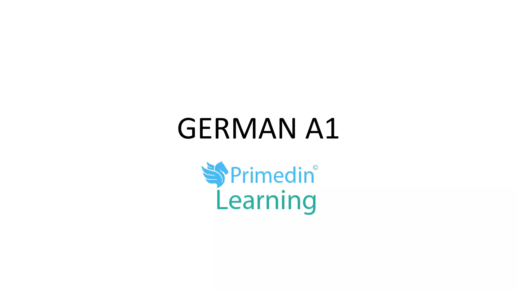 German A1 Intro | PPTX