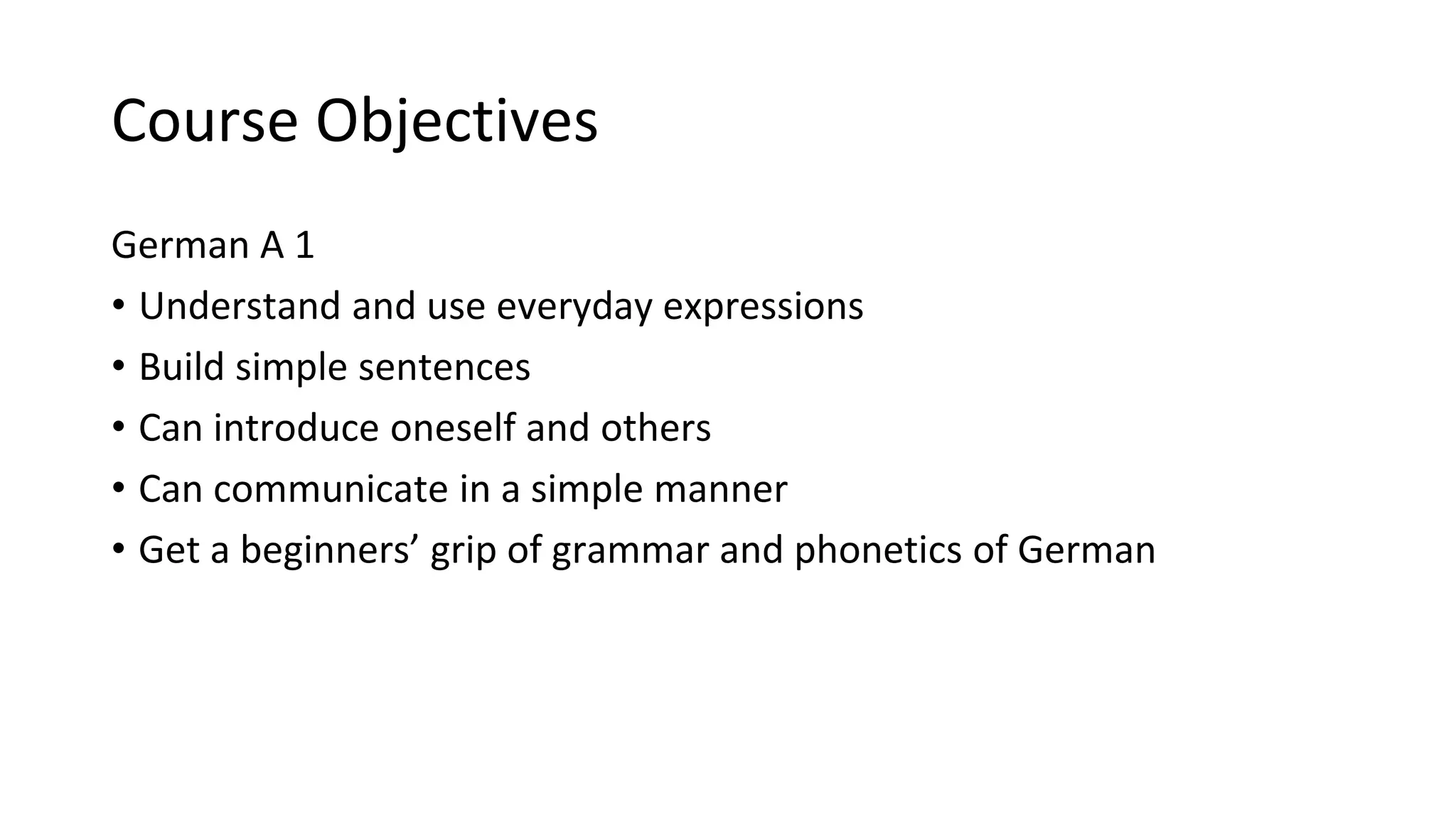 German A1 Intro | PPTX