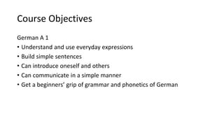 German A1 Intro | PPTX