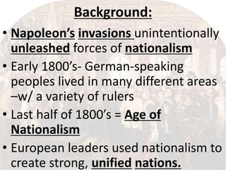 German and Italian Unification.ppt: Explains the formation of both ...