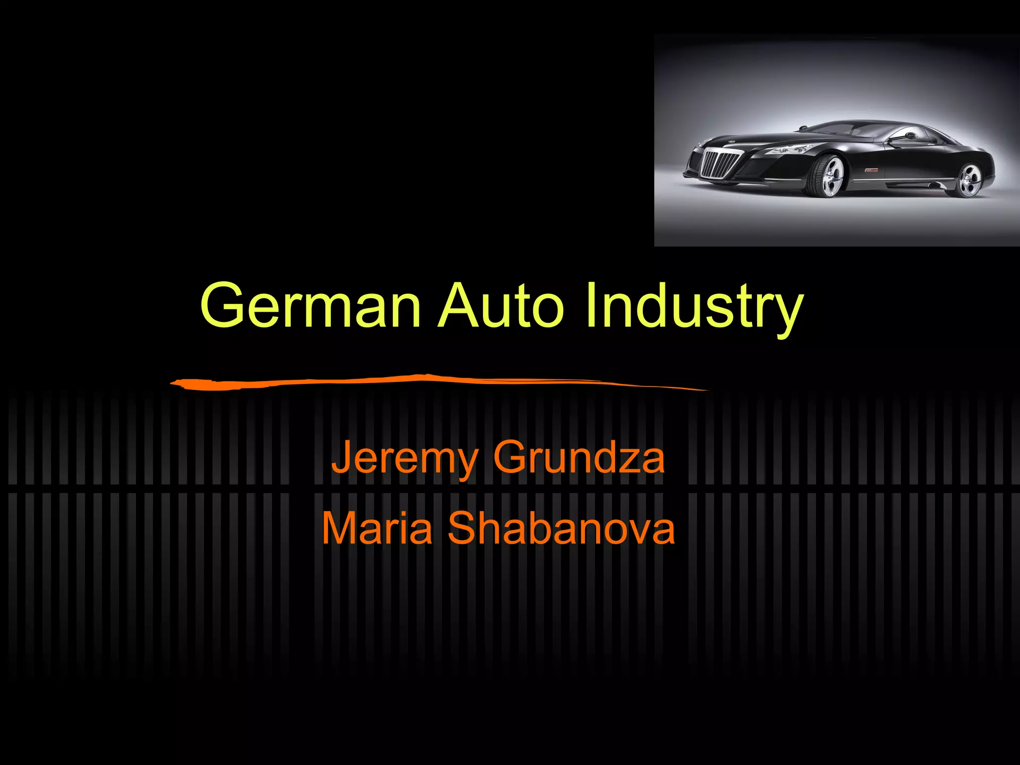 German Auto Industry Final | PPT