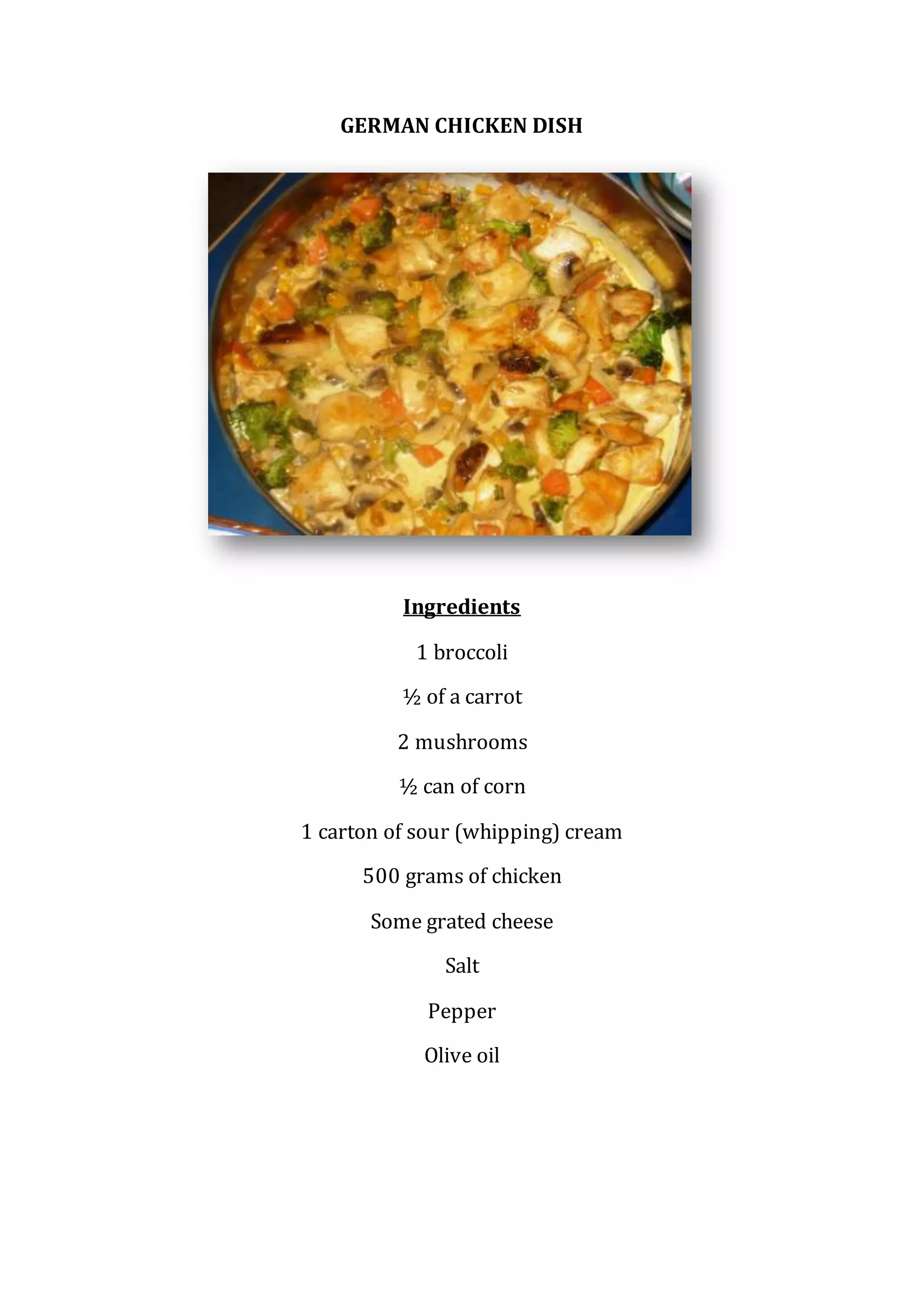 German chicken dish | PDF
