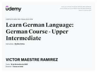 German Course - Upper Intermediate | PDF