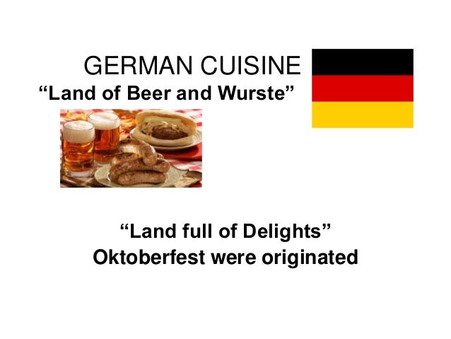 German cuisine ppt. lecture