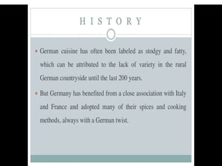 German cuisine. | PPTX | Cooking | Food & Drink