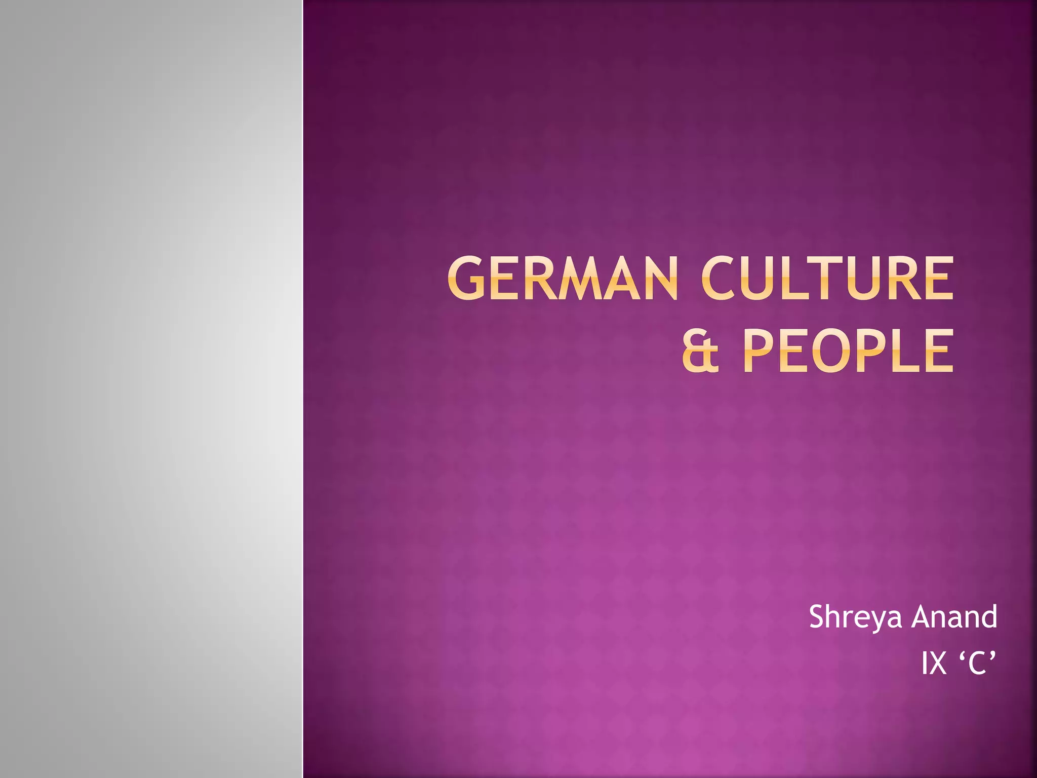 German culture & people | PPTX