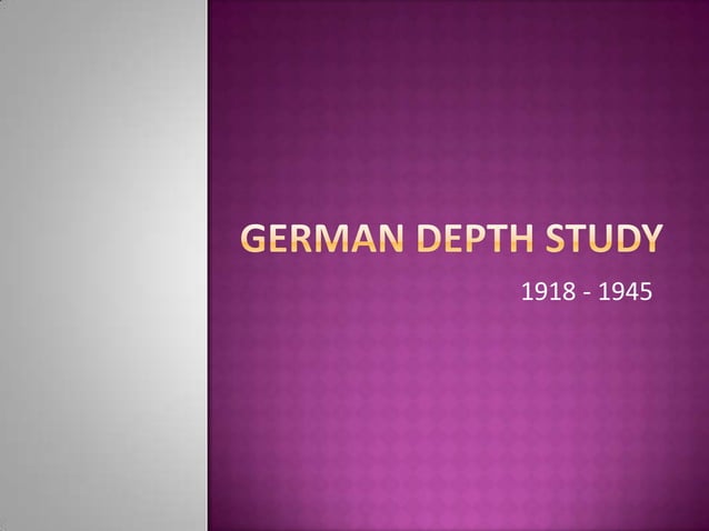 German depth study IGCSE | PPT German depth study IGCSE | PPT