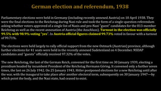 German elections 1930 to 1938 | PDF | Civic affairs | Politics