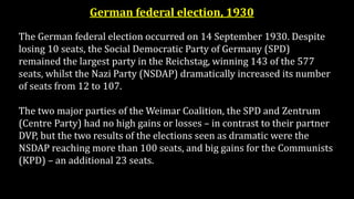 German elections 1930 to 1938 | PDF | Civic affairs | Politics