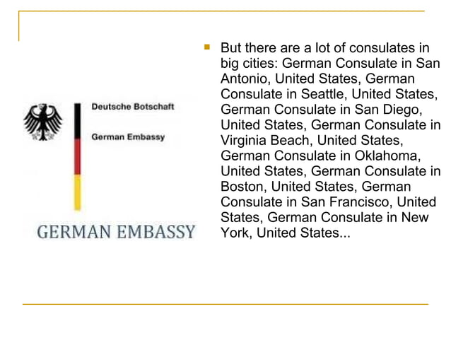 German Embassy in Singapore: What’s difference between Embassy, Consulate and High Commission? | PPT