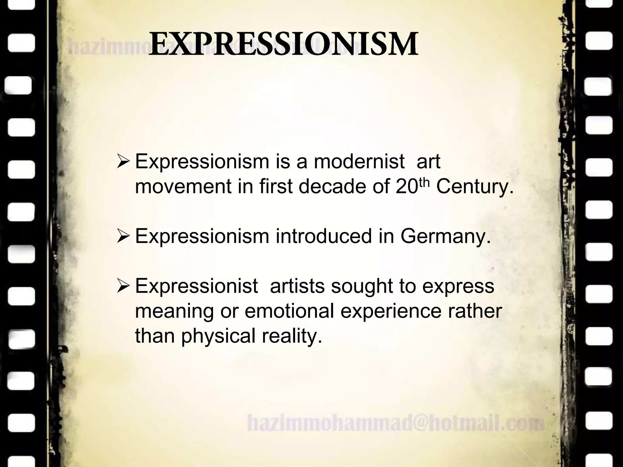 German expresionism (1919 24) | PPTX