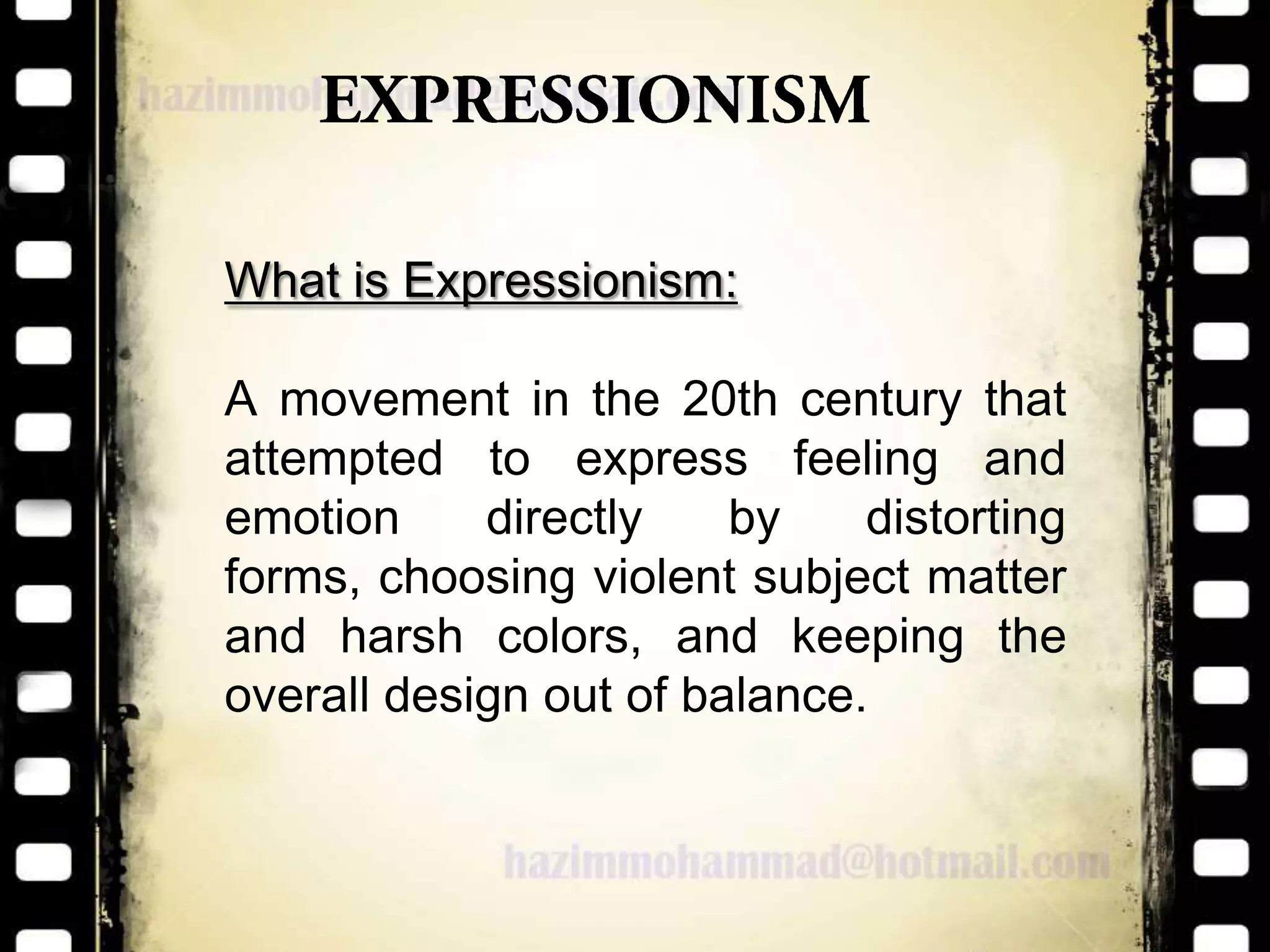 German expresionism (1919 24) | PPTX