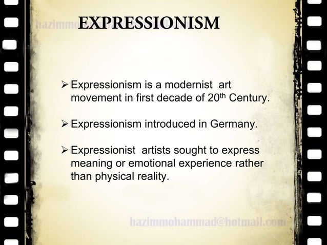 German expresionism (1919 24) | PPT