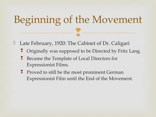 German expressionism CCS Presentation | PPT