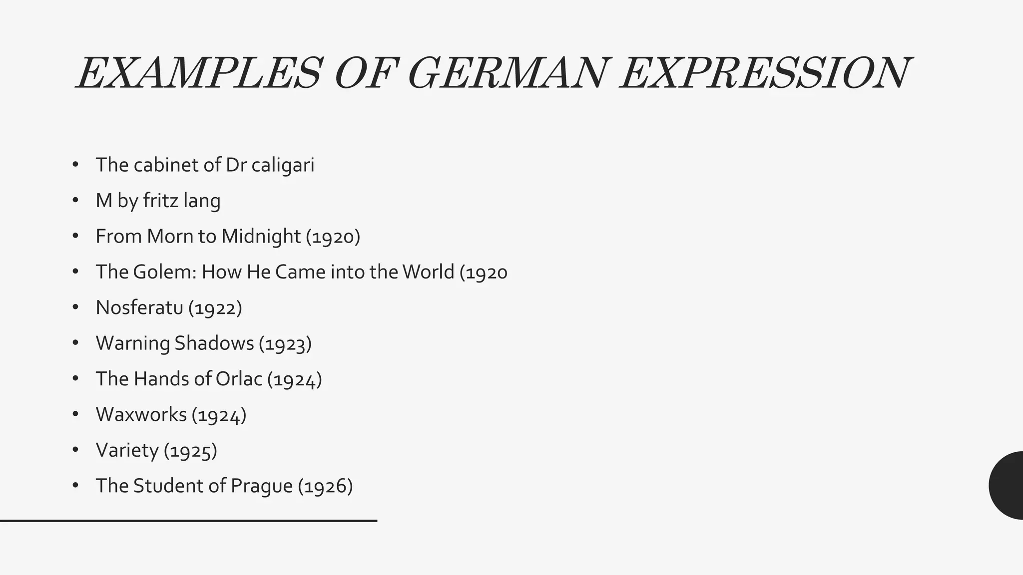 German expressionism | PPTX | Movies | Entertainment